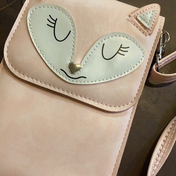 Bags | Pale Pink Fox Purse | Poshmark